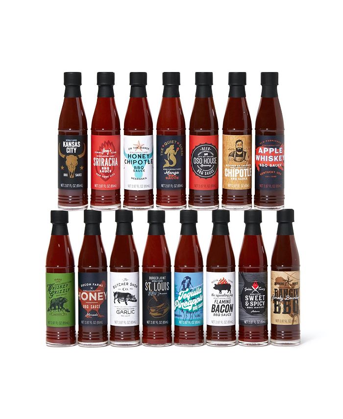 Thoughtfully Gourmet, Bangin' BBQ Sauce Variety Pack in a Travel Themed ...