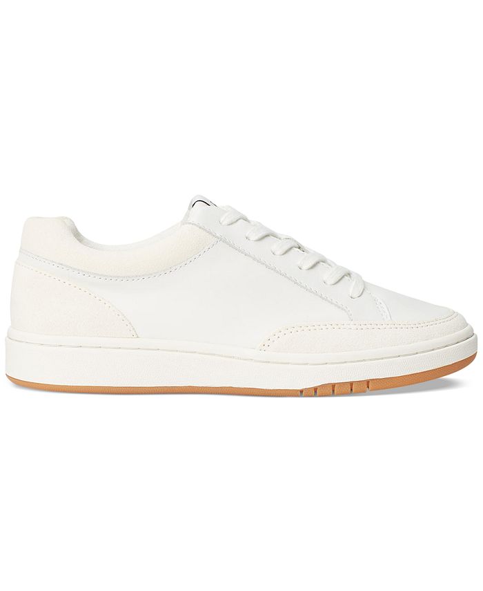 Lauren Ralph Lauren Women's Hailey Low-Top Lace-Up Sneakers - Macy's