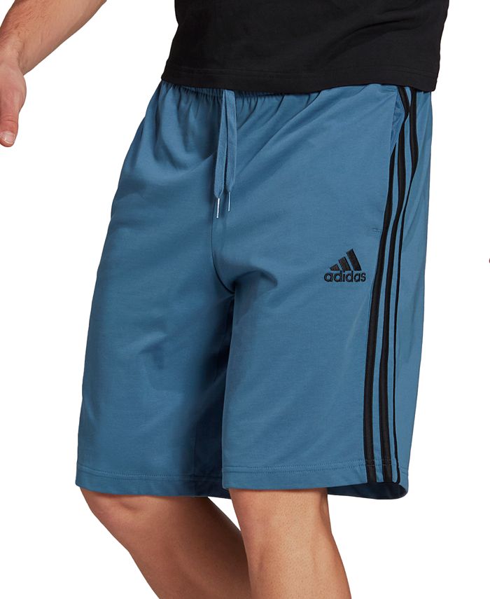 adidas Men's Essentials 3-Stripes Regular-Fit Drawstring Shorts - Macy's