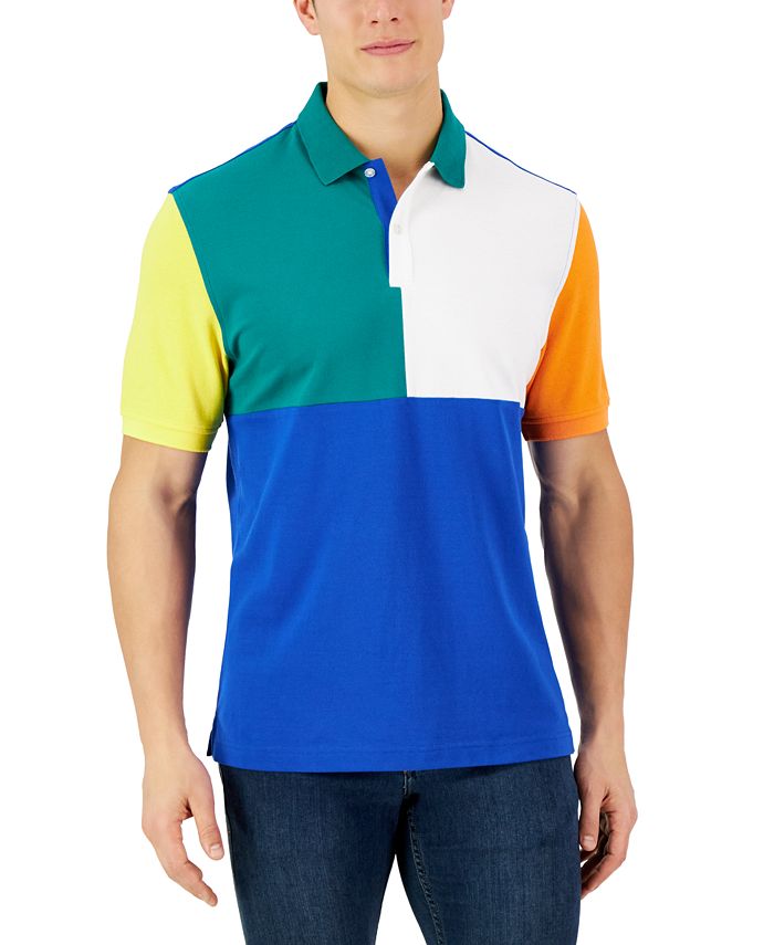 Club Room Men's Colorblocked Polo, Created For Macy's - Macy's