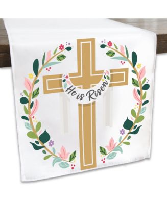 Religious Easter - Christian Holiday Party Decor Cloth Table Runner ...