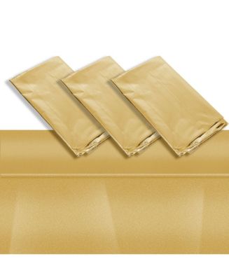 Gold Rectangle Tablecloth for Wedding, Birthday, Baby Shower (54 x 108 ...