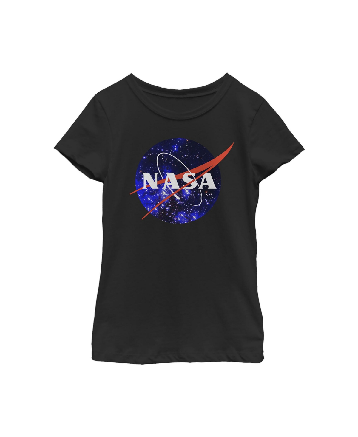Nasa Girl's Milky Way Logo Child T-shirt In Black | ModeSens