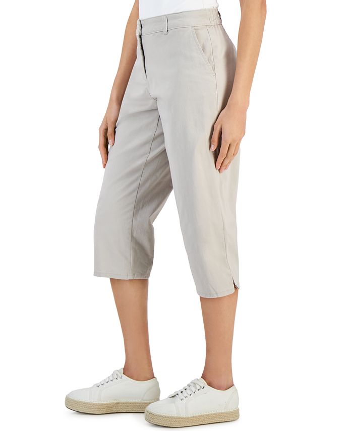 Karen Scott Petite Comfort Waist High-Rise Capri Pants, Created for ...