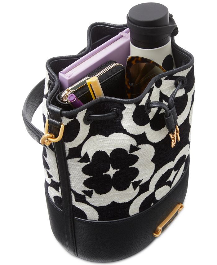 kate spade new york Gramercy Spade Flower Monogram Medium Bucket Bag ...