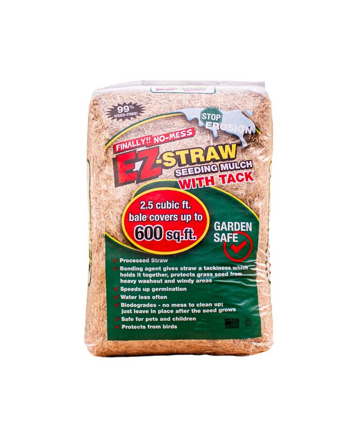 EZ-Straw EZ Straw Seeding Mulch with Tack, 2.5 Cubic Feet Pack of 1 ...
