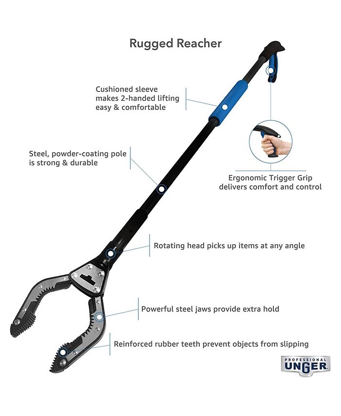 Unger Rugged Reacher Heavy Duty Grabber Tool, 42.5" - Macy's