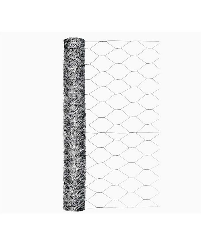 Garden Zone Galvanized Steel Hex Poultry Rolled Netting, 2 ft x 50 ft ...