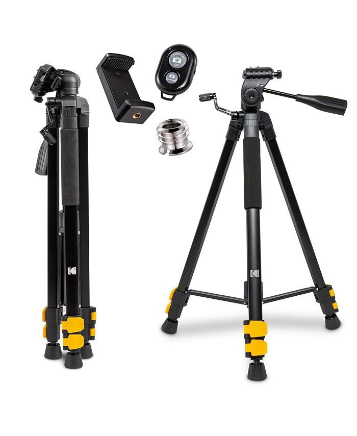 Kodak PhotoGear 62" Tripod with Remote Compact Aluminum Tripod 22"-62 ...