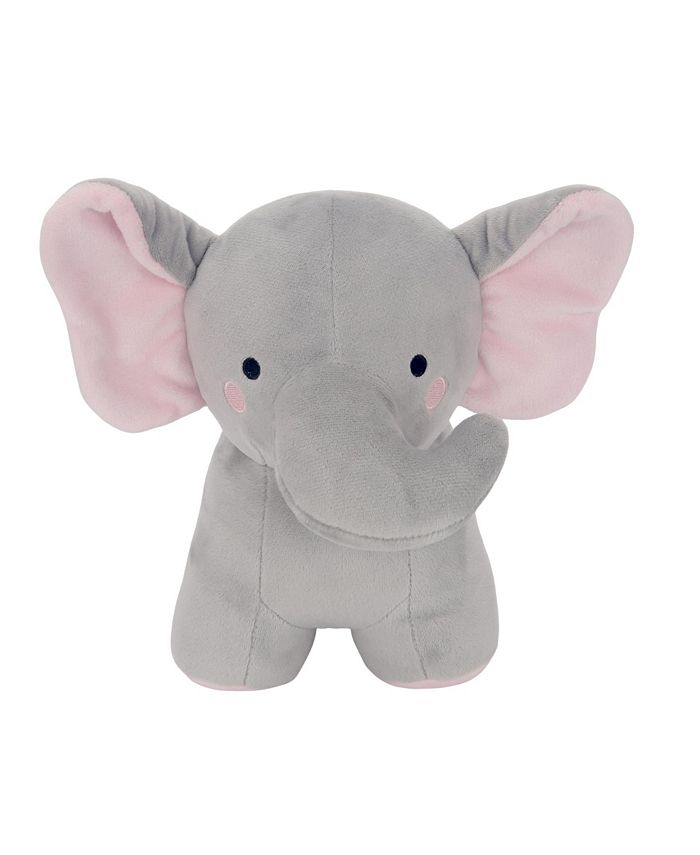 Bedtime Originals Rainbow Jungle Gray/Pink Plush Elephant Stuffed ...