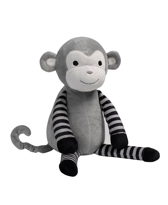 Bedtime Originals Jungle Fun Gray/Black Plush Monkey Stuffed Animal ...