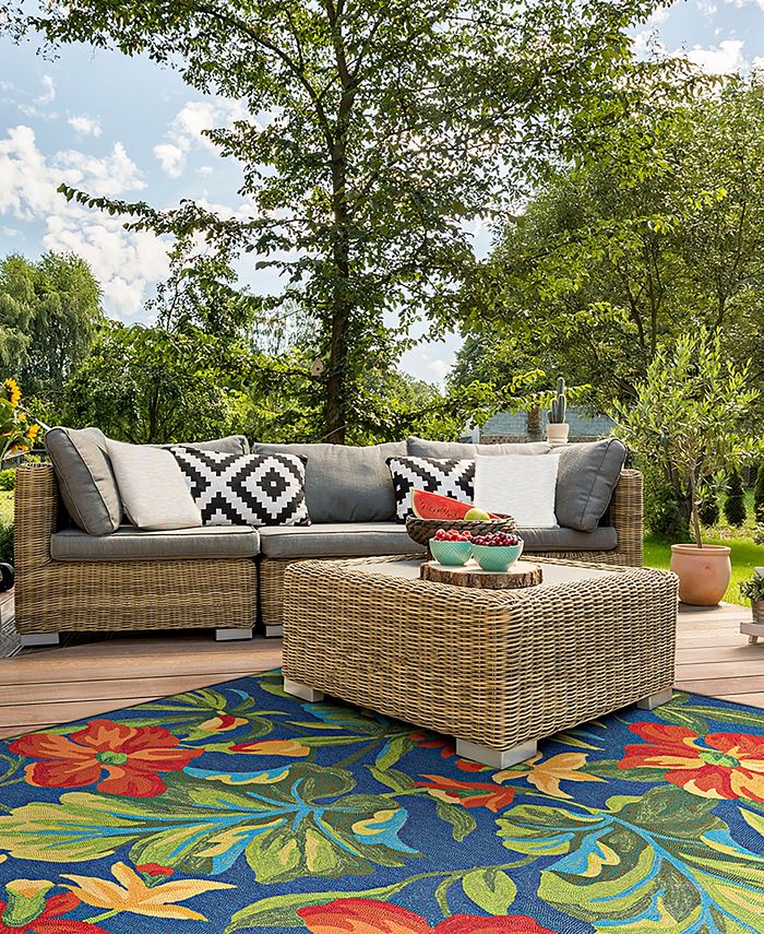 Couristan Covington Tropical Orchid 8' x 11' Area Rug - Macy's