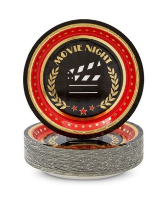 Blue Panda Paper Plates Movie Night Party Decorations (7 Inches, 48 ...