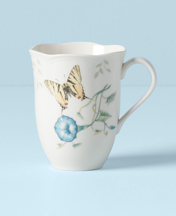 Lenox Butterfly Meadow 12 Oz. Floral Porcelain Mug - Macy's