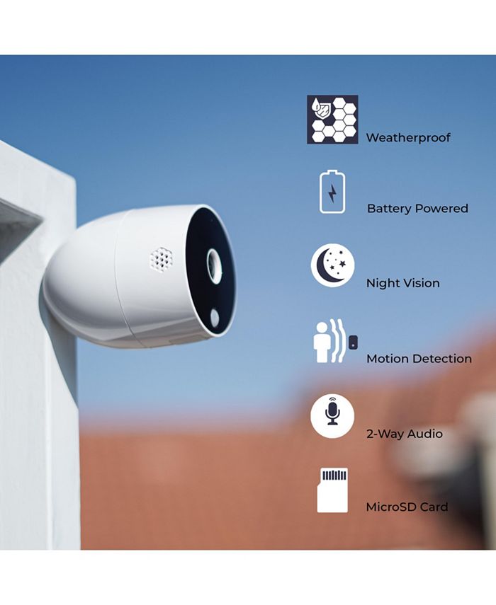 Eco4Life Smart WiFi Wire-Free HD Outdoor 1080P Battery IP Camera - Macy's