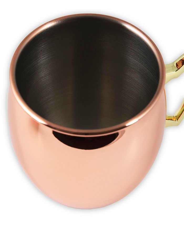 Wolfgang Puck Copper Mule Mugs – Set of 4, 18 OZ, Copper Exterior ...
