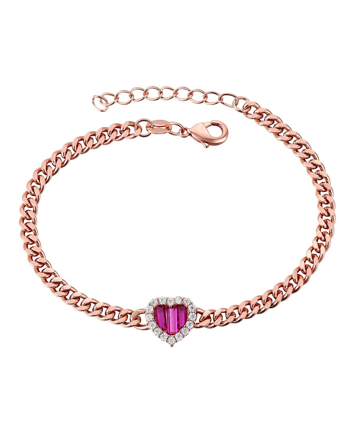 Click here for Sterling Silver 18K Rose Gold Plated with Red Hear... prices