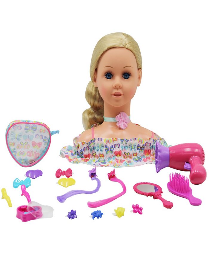 Dream Collection Doll Head Hair and Makeup Styling Playset Gi-Go Dolls ...