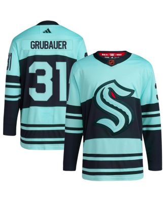 Men's adidas Philipp Grubauer Teal Seattle Kraken Reverse Retro 2.0 ...