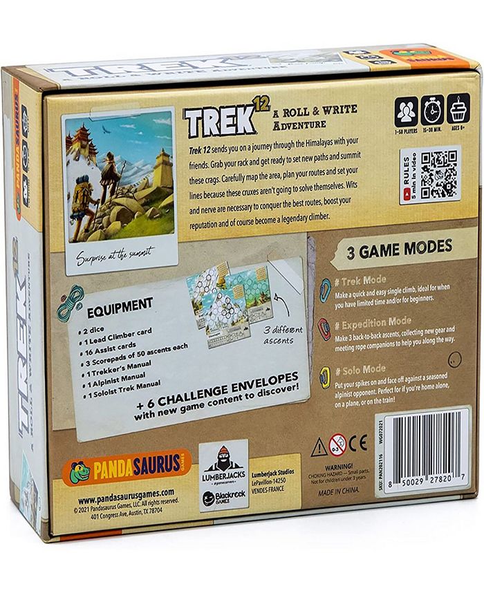 Pandasaurus Games Trek 12 Family Friendly Roll Write Adventure Set, 79 ...