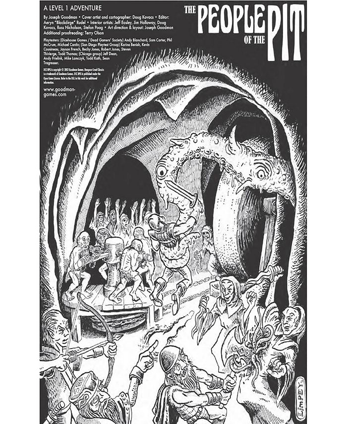 Goodman Games Dungeon Crawl Classics Level 1 Adventure 68 the People of ...