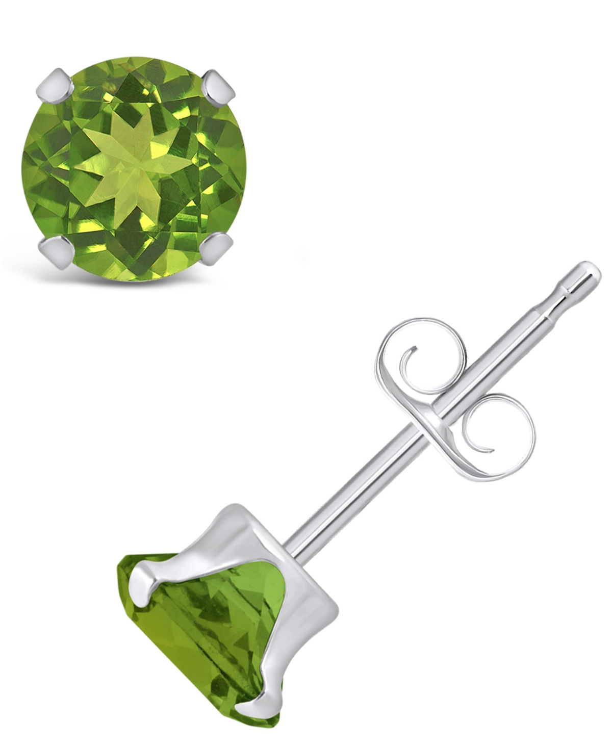Click here for Macys Gemstone Stud Earrings in 10k White Gold - P... prices