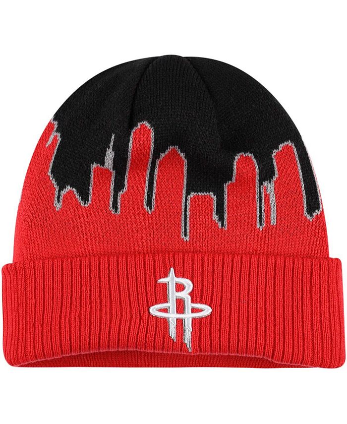 New Era Men's Red and Black Houston Rockets 2022 Tip-Off Cuffed Knit ...