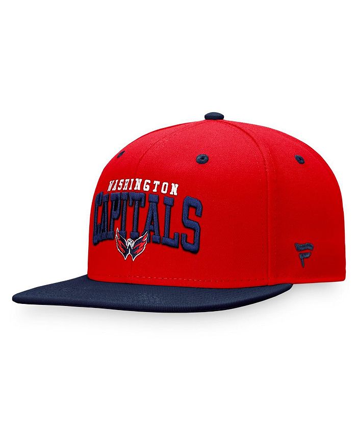 Fanatics Men's Red, Navy Washington Capitals Iconic Two-Tone Snapback ...