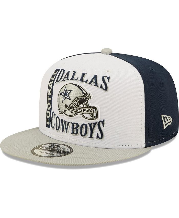 New Era Men's White and Gray Dallas Cowboys Retro Sport 9FIFTY Snapback ...