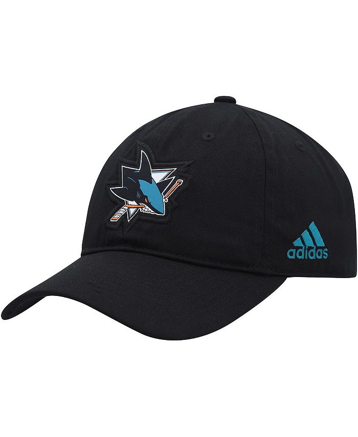 adidas Men's Black San Jose Sharks Primary Logo Slouch Adjustable Hat ...