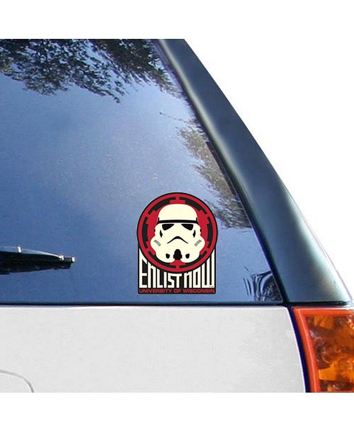 Wincraft Wisconsin Badgers 4" x 4" Star Wars Perfect Cut Storm Trooper ...