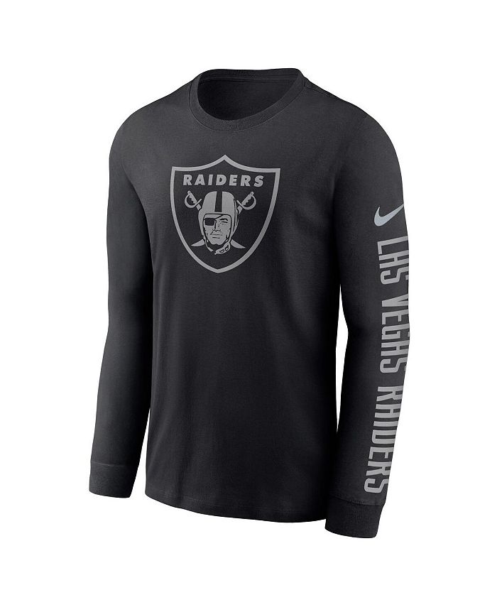Nike Men's Black Las Vegas Raiders RFLCTV Name and Logo T-shirt - Macy's