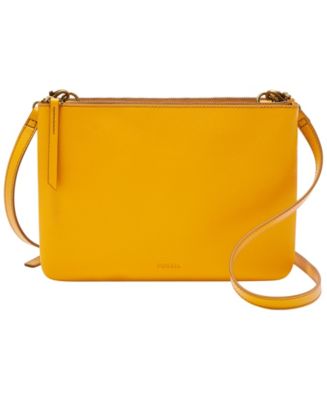 Fossil Devon Leather Crossbody Bag - Macy's