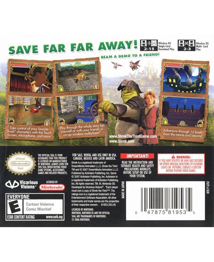 Activision Shrek the Third: Ogres and Donkeys NDS - Macy's