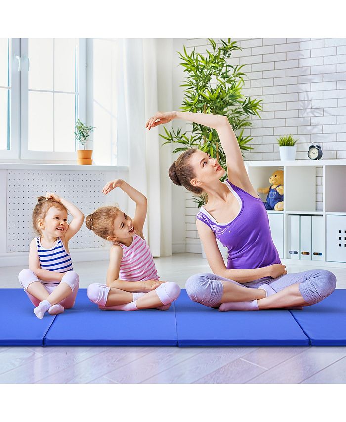 Costway 4' x 8' x 2'' Folding Gymnastics Mat Four Panels - Macy's
