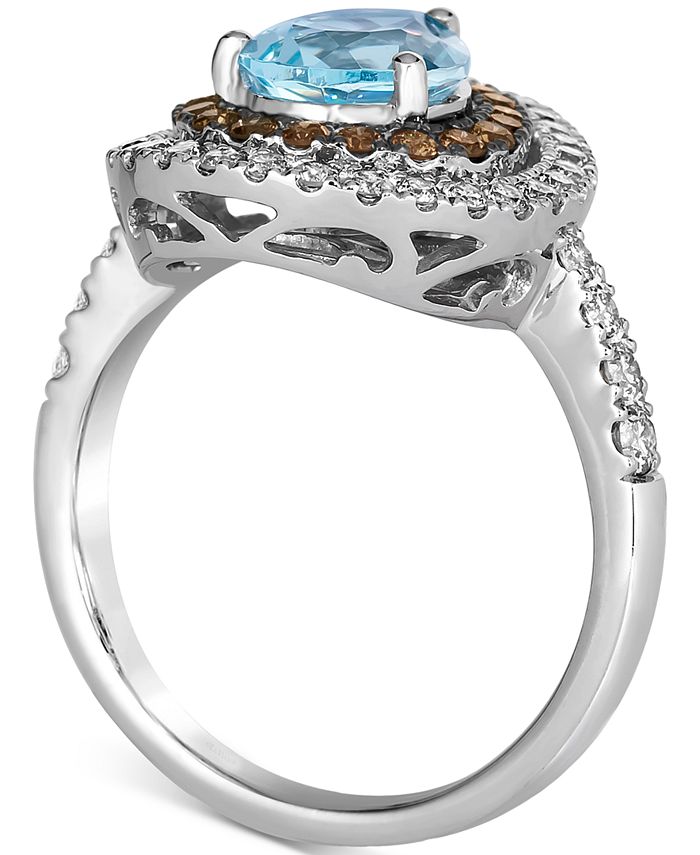 Le Vian Sea Blue Aquamarine (1 ct. t.w.) & Diamond (7/8 ct. t.w ...
