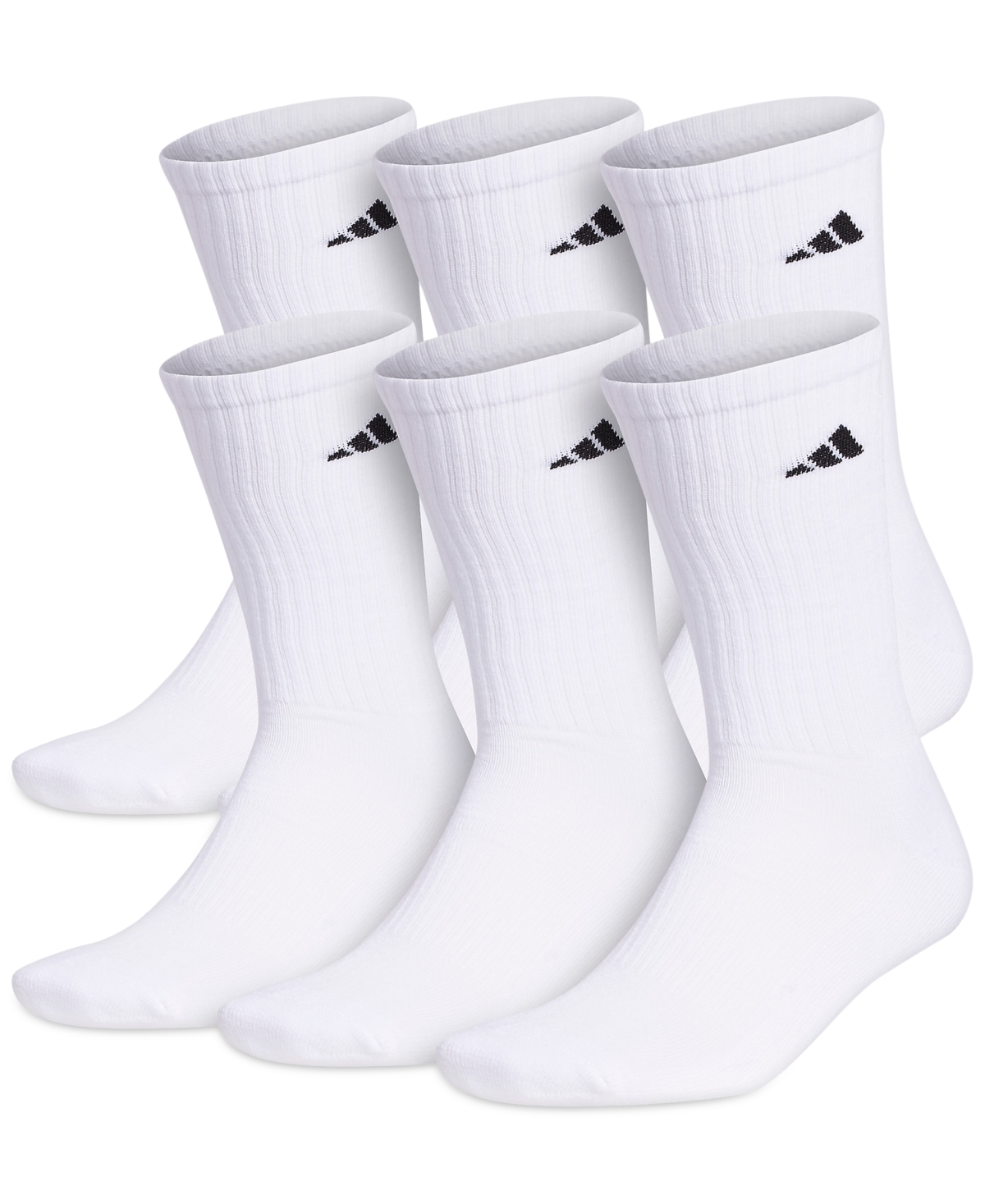 Click here for adidas Mens Cushioned Athletic 6-Pack Crew Socks -... prices