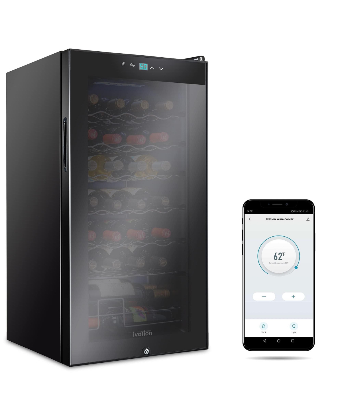 Click here for Ivation Freestanding Wine Refrigerator  28 Bottle... prices