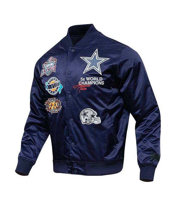 Pro Standard Men's Navy Dallas Cowboys Championship Satin Full-Snap ...