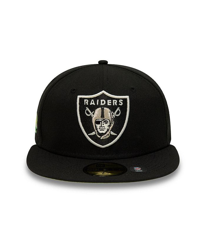 New Era Men's Black Las Vegas Raiders Citrus Pop 59FIFTY Fitted Hat ...