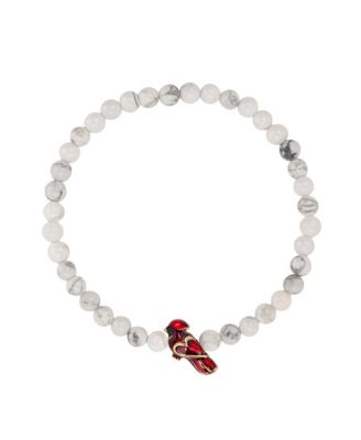 Luca Danni Red Cardinal Stretch Women s Bracelet with White Howlite Beads Macy s