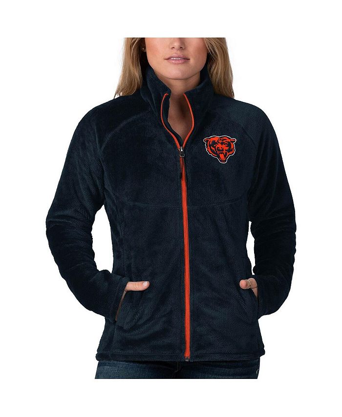 G-III 4Her by Carl Banks Women's Navy Chicago Bears Tie Breaker Fleece Full-Zip Jacket - Macy's