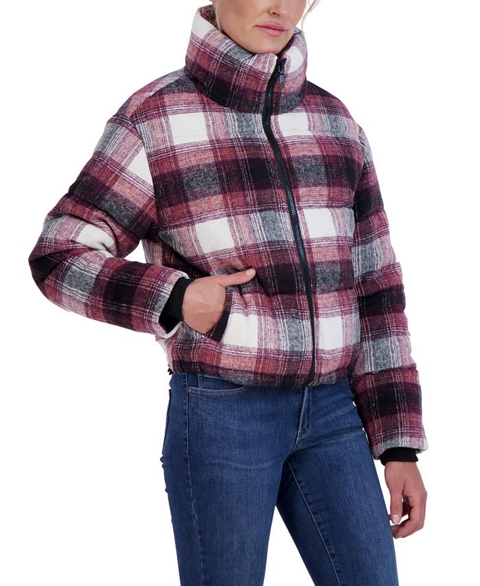Sebby Women's Plaid Puffer Jacket - Macy's