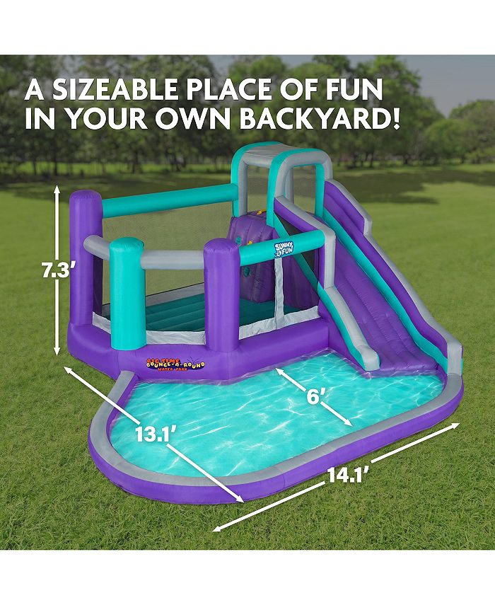 Sunny & Fun Inflatable Water Slide, Blow up Pool & Bounce House - Macy's