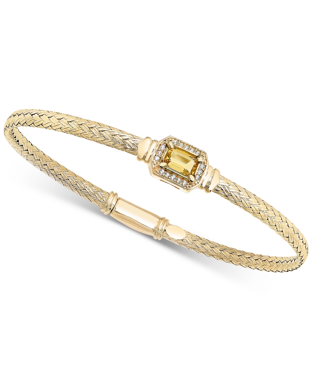 Click here for Garnet & White Topaz (1/5 ct. t.w.) Woven Bangle B... prices