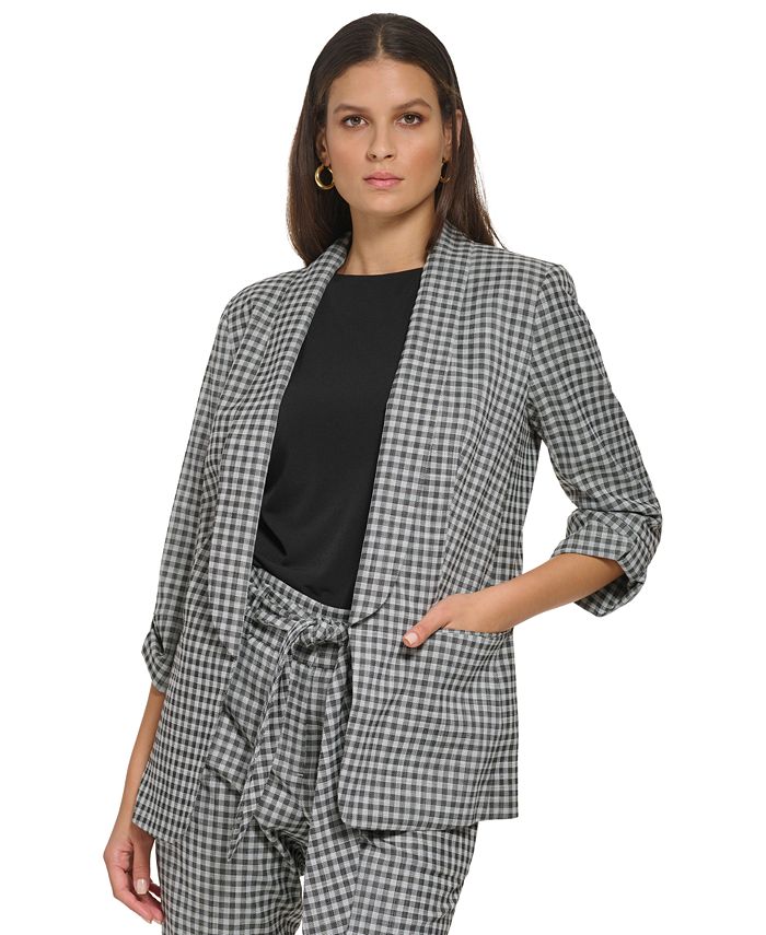 DKNY Women's Shawl Collar Long Sleeve Blazer - Macy's