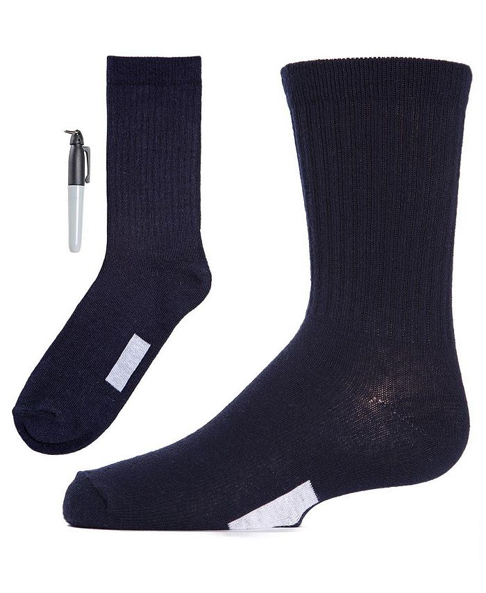 MeMoi Boys 3 Pairs Write On Camp Cotton Blend Crew Socks - Macy's