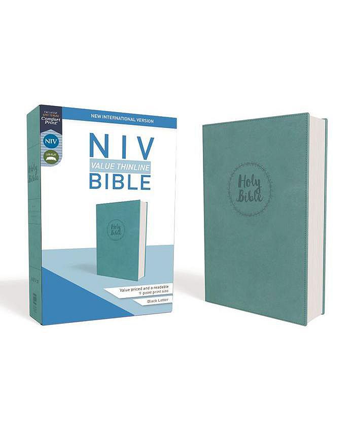 Barnes & Noble NIV, Value Thinline Bible, Leathersoft, Teal, Comfort ...