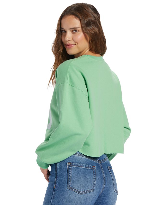 Roxy Juniors' Morning Hike Graphic-Print Cropped Sweatshirt - Macy's