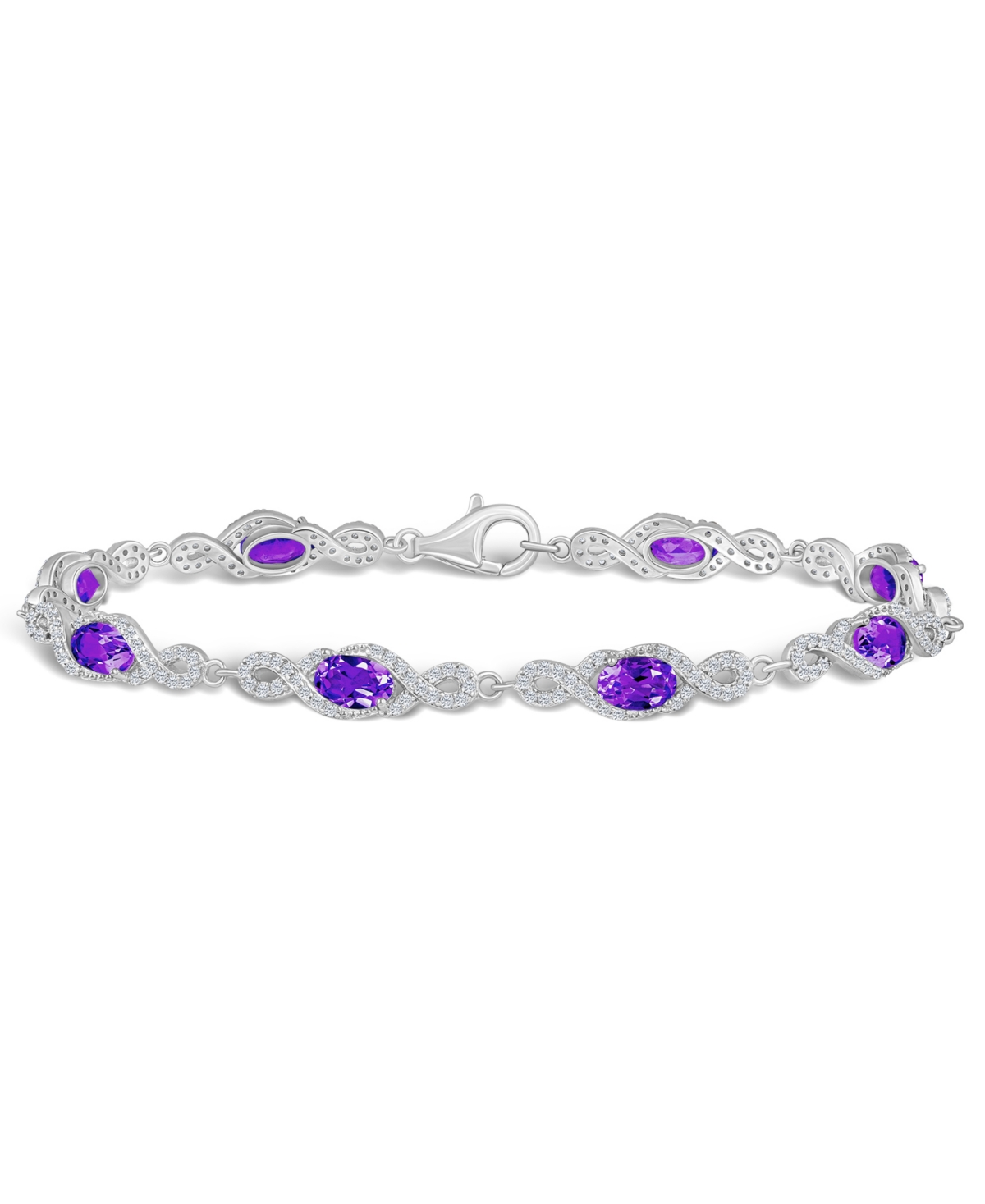 Click here for Macys Amethyst and White Topaz Bracelet (3-5/8 ct.... prices